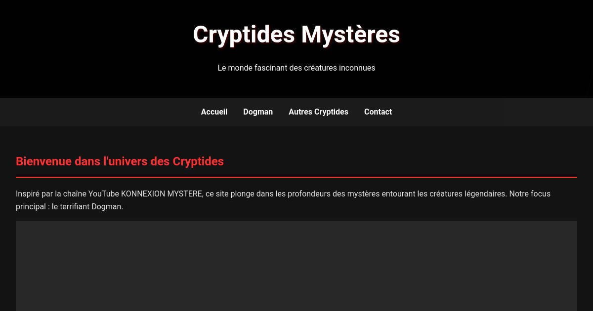 Cryptides Mystères - Le Dogman et autres énigmes