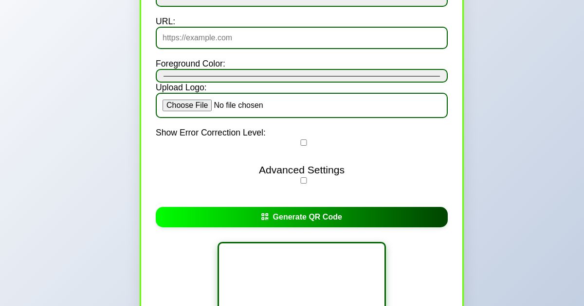 Advanced QR Code Generator