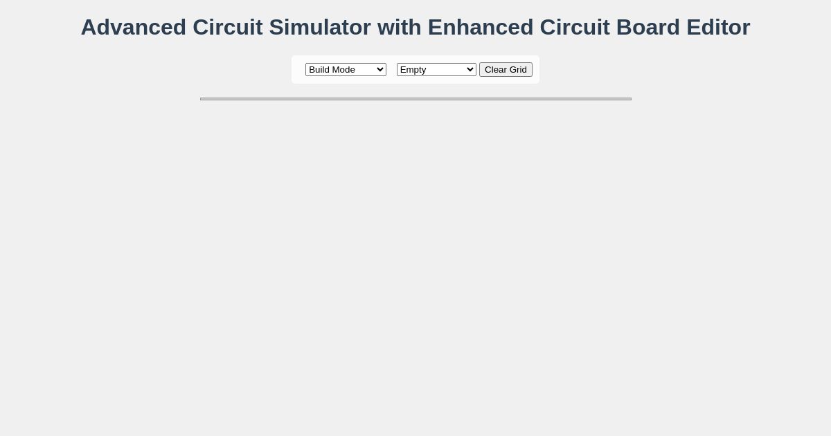Advanced Circuit Simulator with Enhanced Circuit Board Editor