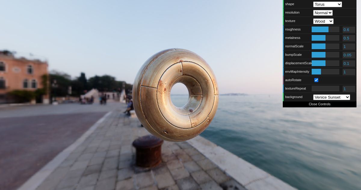 3D Shape Viewer with New Textures