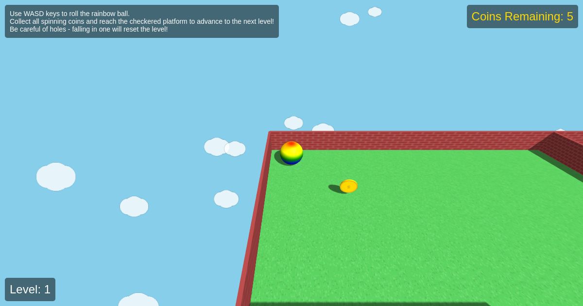 3D Ball Rolling Game - Multiple Levels with Holes