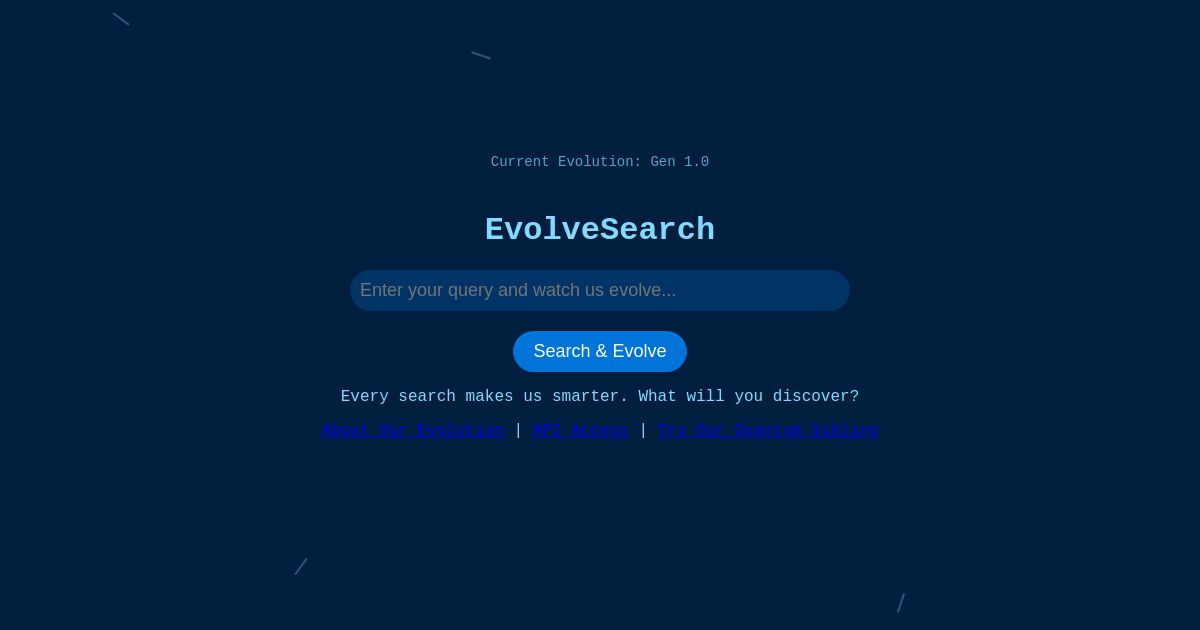 EvolveSearch - The Evolving Search Engine