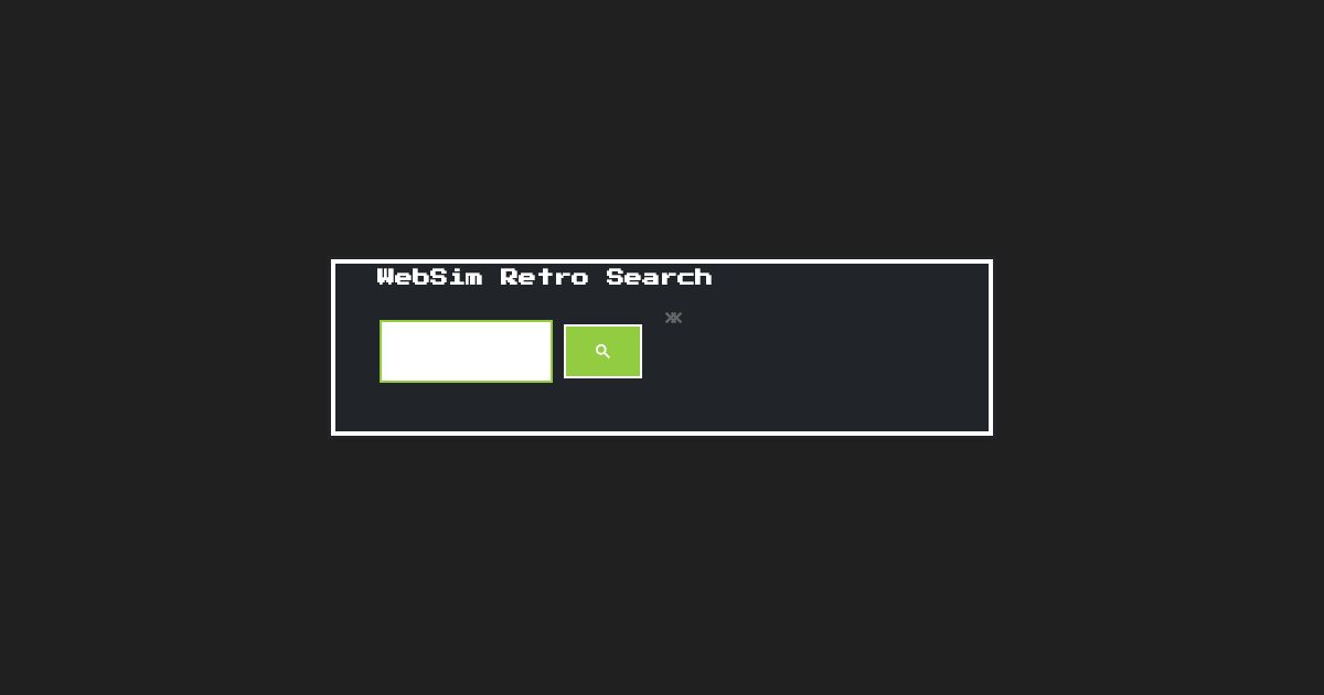 WebSim Retro Search