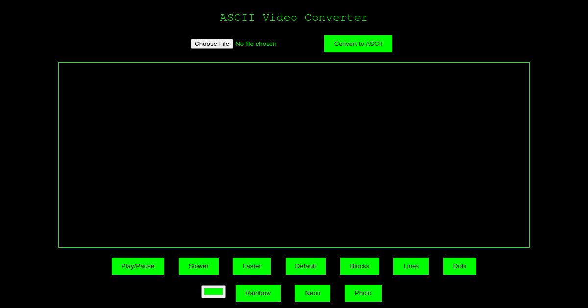 ASCII Video Converter