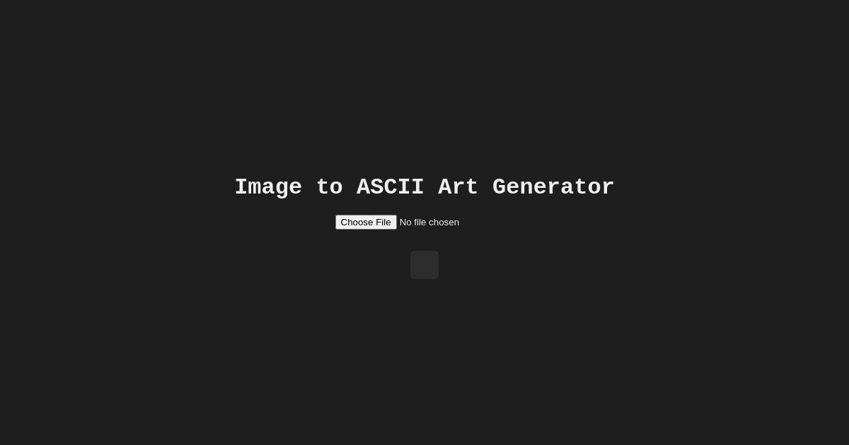 ASCII Art Generator