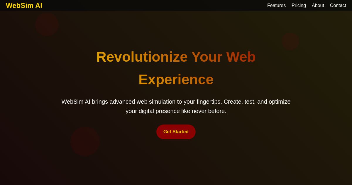 WebSim AI - Advanced Web Simulation
