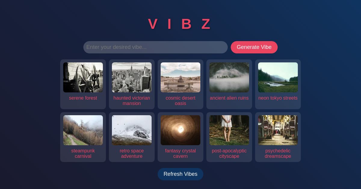 V I B Z - Infinite AI Vibe Generator styl