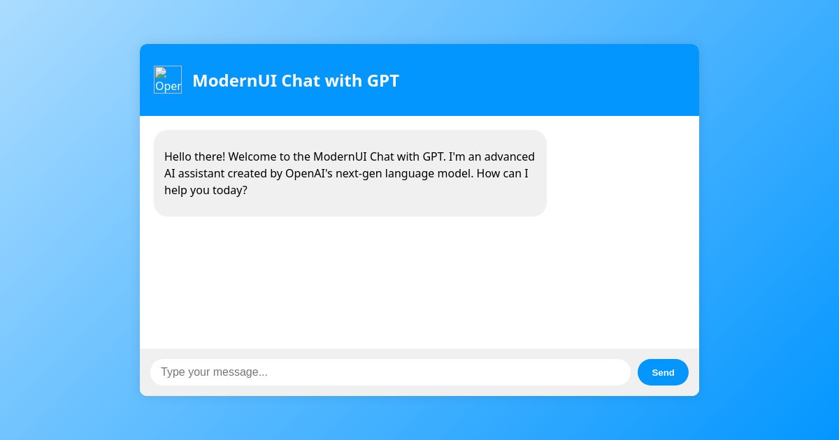 ModernUI Chat with GPT