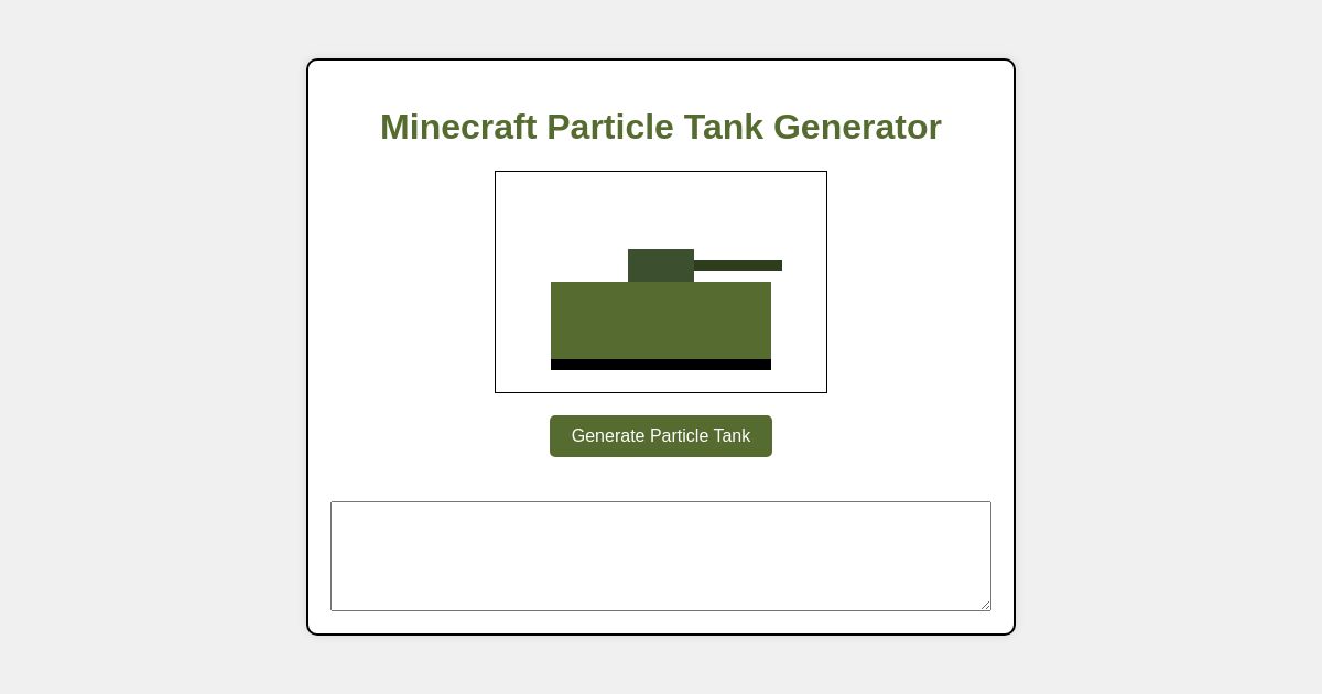 Minecraft Particle Tank Generator