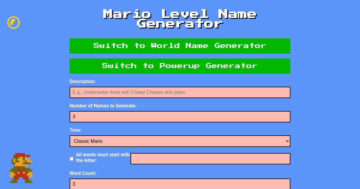 Mario's Idea Generator