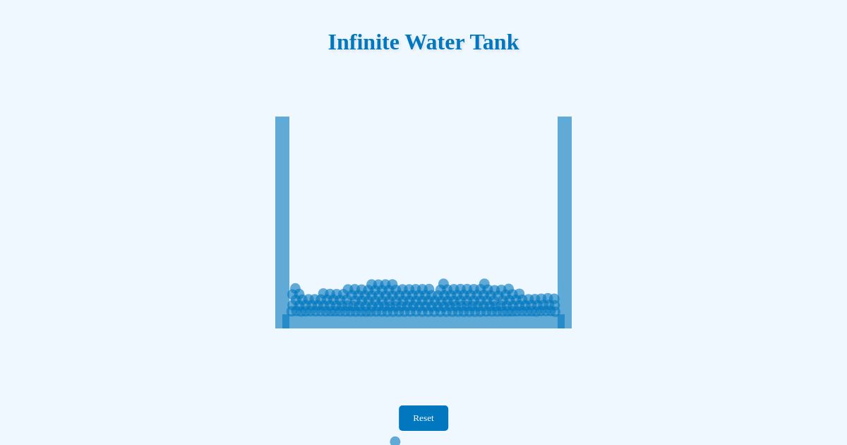 Infinite Water Tank Simulator