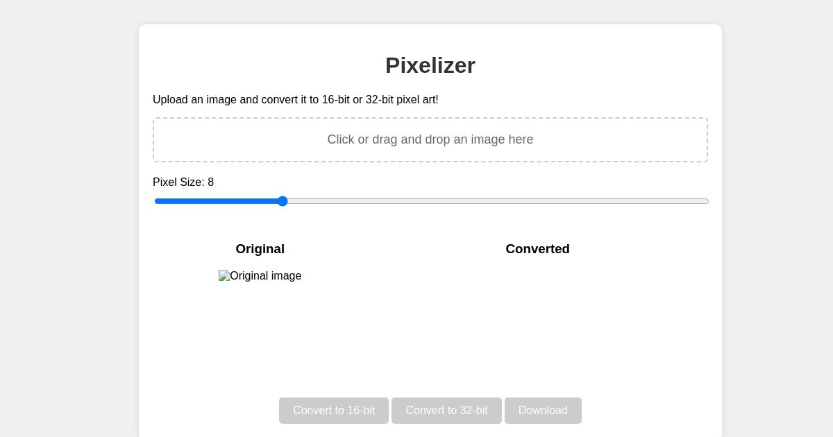 Pixelizer - 16/32-bit Pixel Art Generator