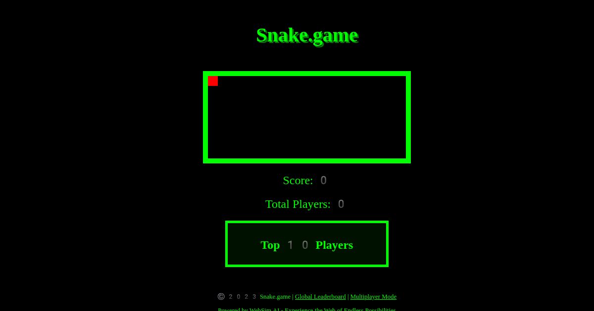 Snake.game - The Ultimate Retro Gaming Experience