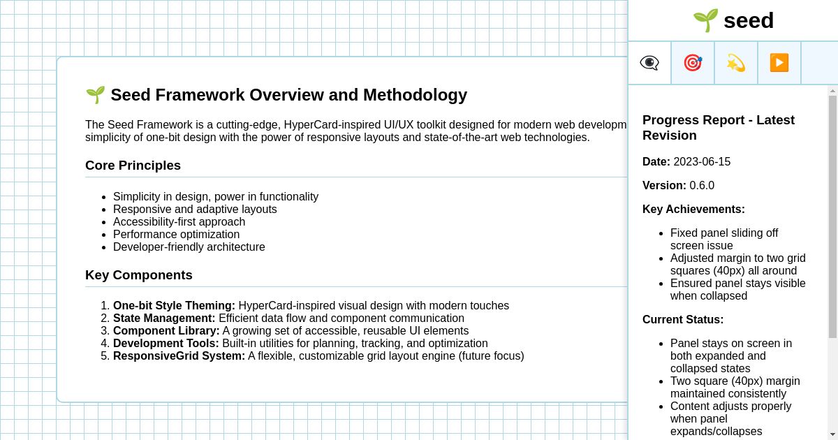 Seed Framework - Overview and Methodology
