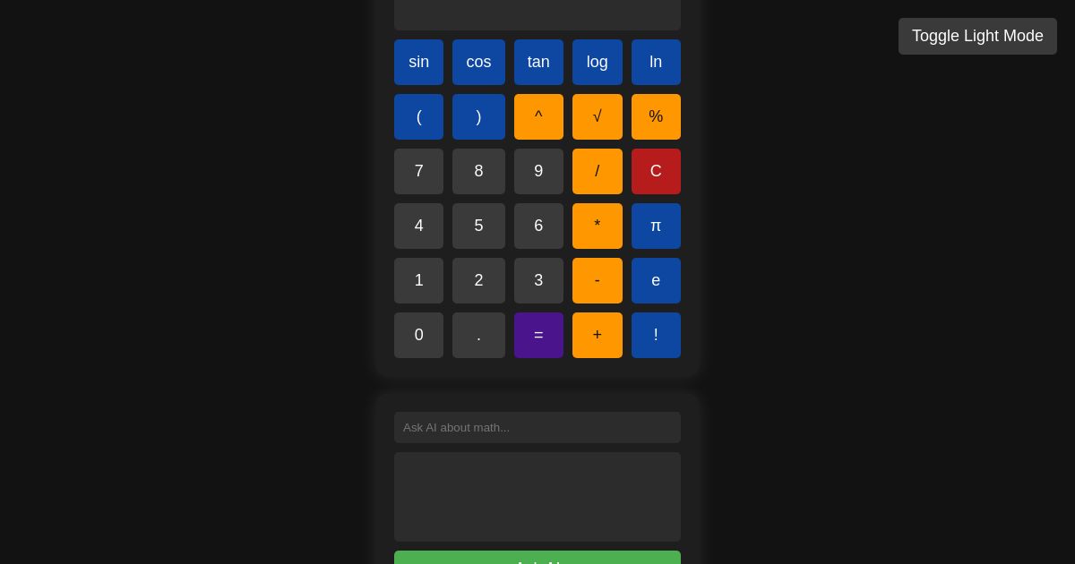 WebCalc Pro - Advanced Scientific Calculator with AI Assistant