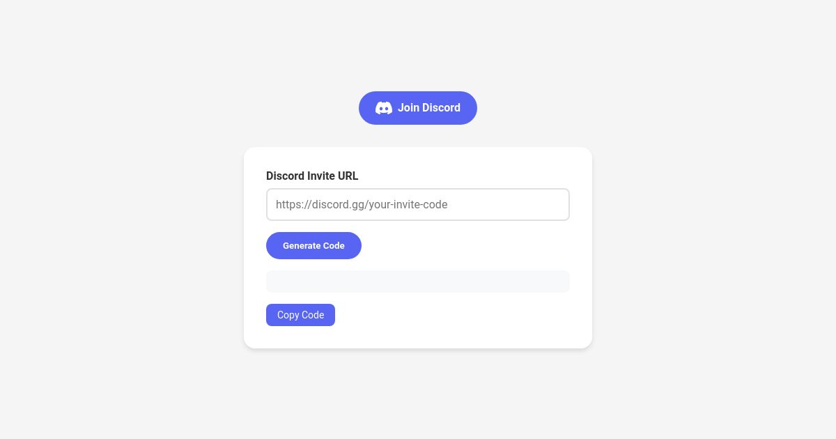 Discord Join Button Generator