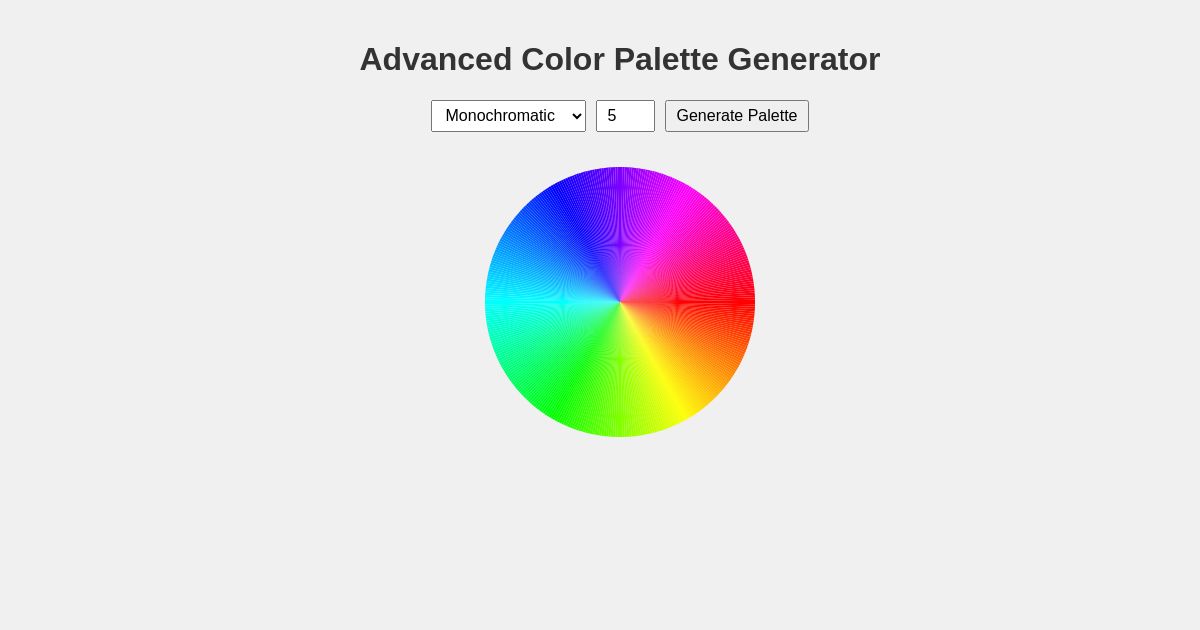 Advanced Color Palette Generator