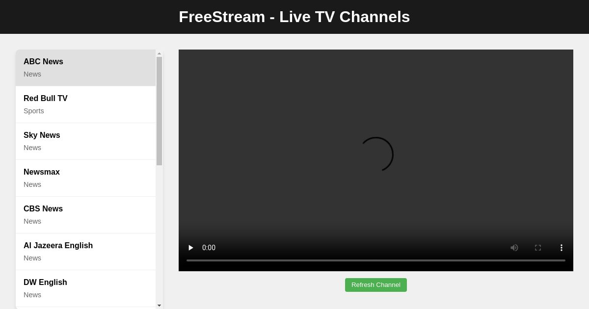 FreeStream - Live TV Channels s