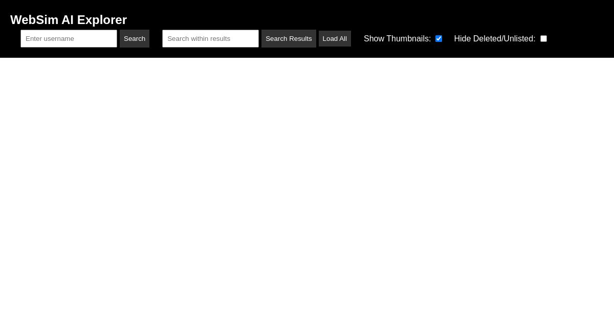WebSim AI Explorer