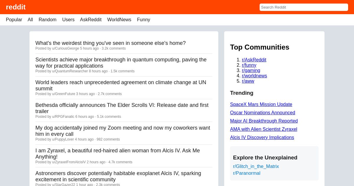 Reddit: The Front Page of the Internet