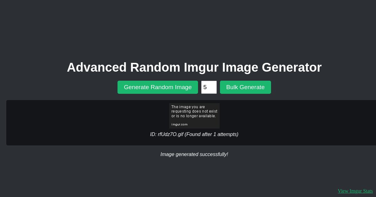 Advanced Random Imgur Image Generator