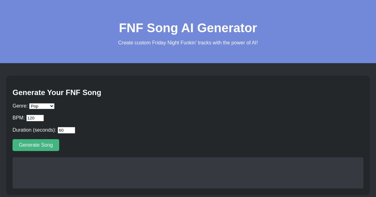 FNF Song AI Generator - Create Custom Friday Night Funkin' Tracks