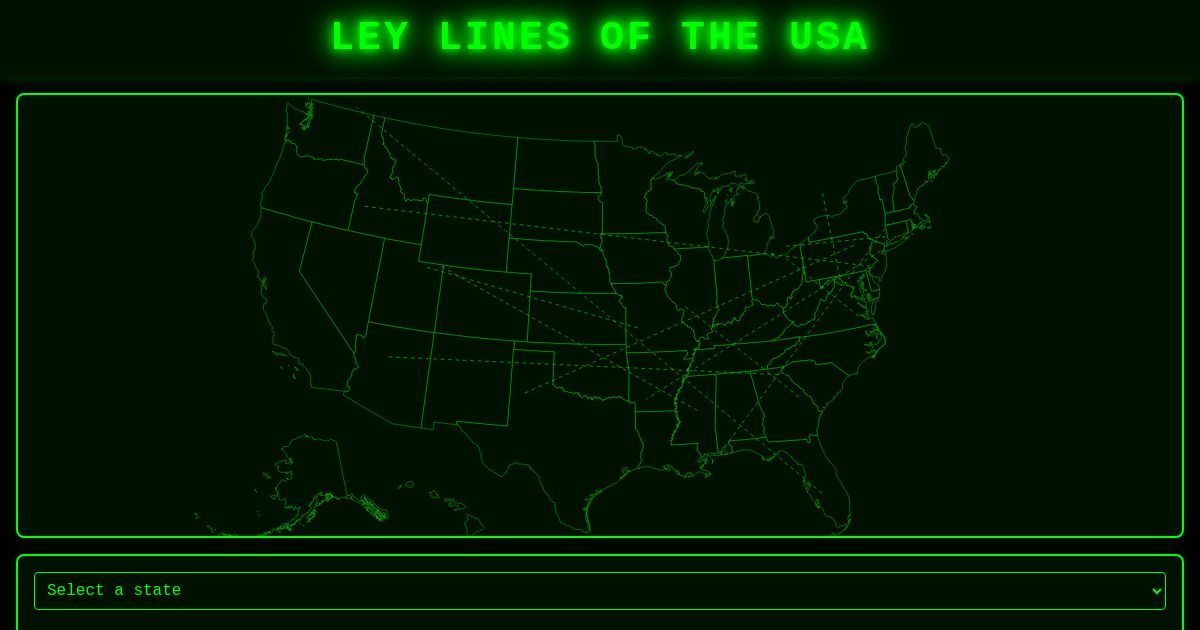Ley Lines of the USA - Interactive Explorer