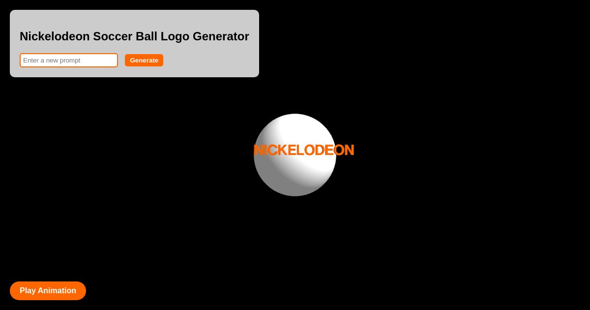 AI Animation Generator - Nickelodeon Soccer Ball Logo