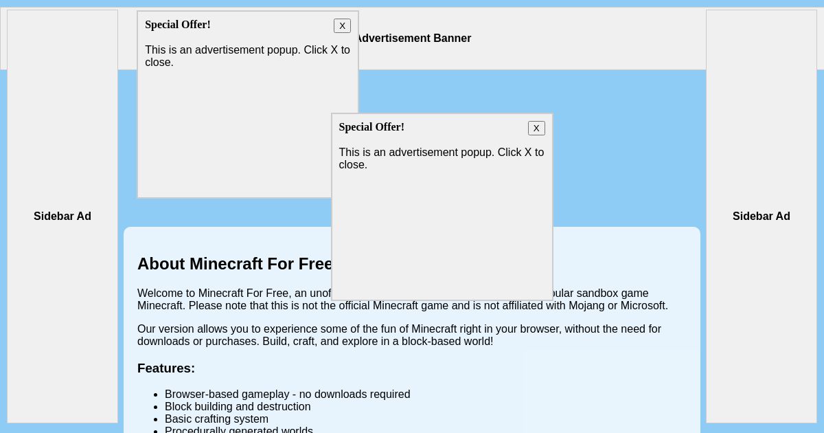 Minecraft For Free - Play Now! (Unofficial)