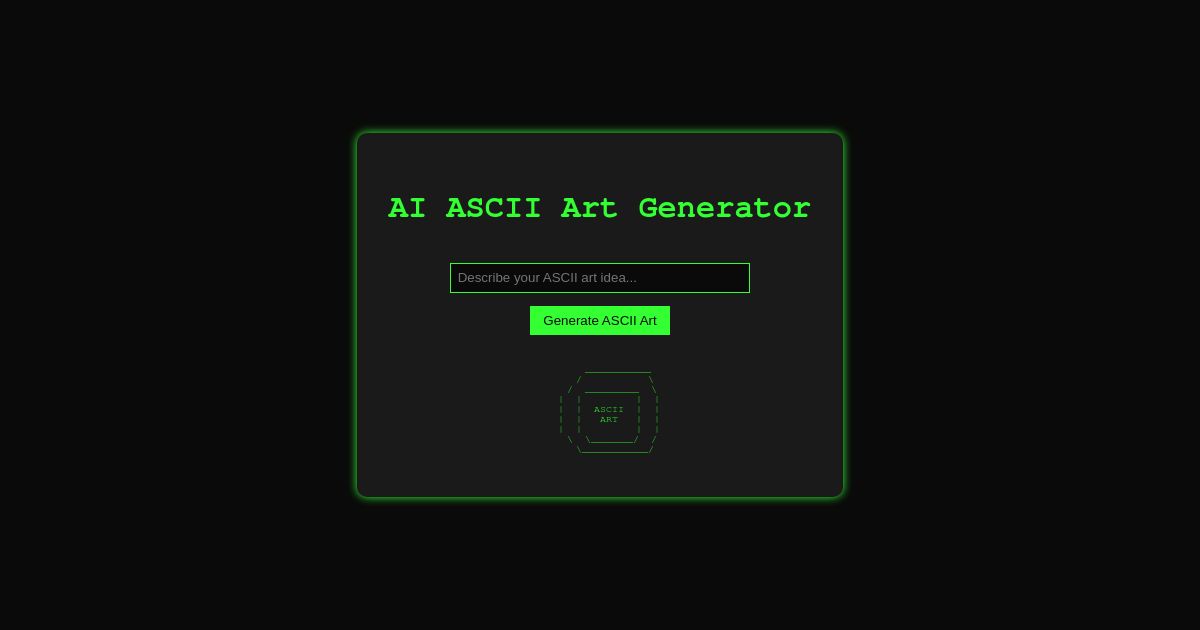 AI ASCII Art Generator