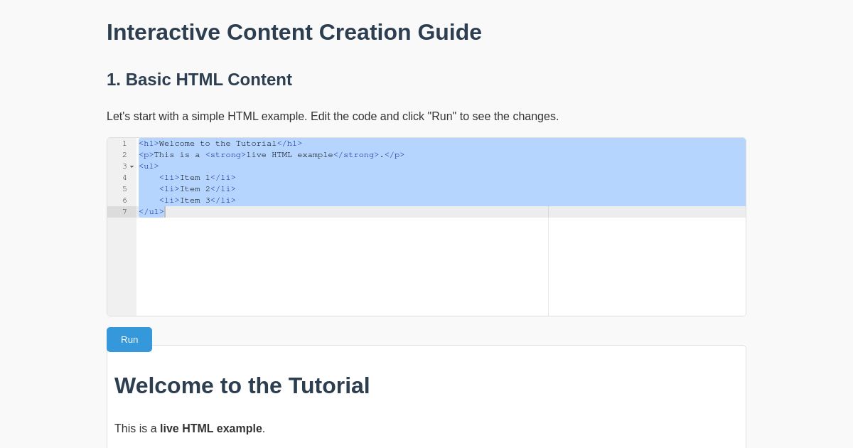 Interactive Content Creation Guide
