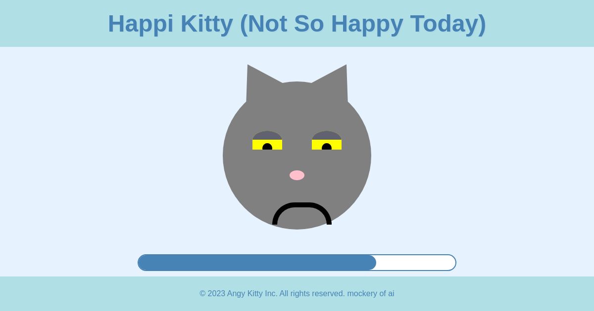 Happi Kitty - Not So Happy Today