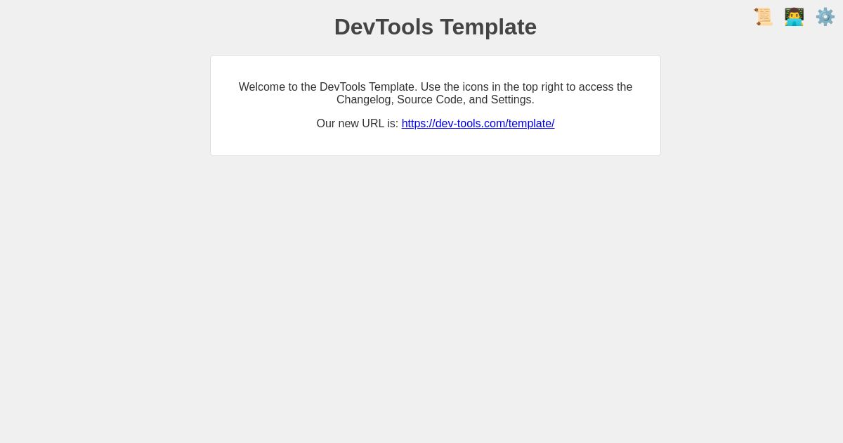 DevTools Template
