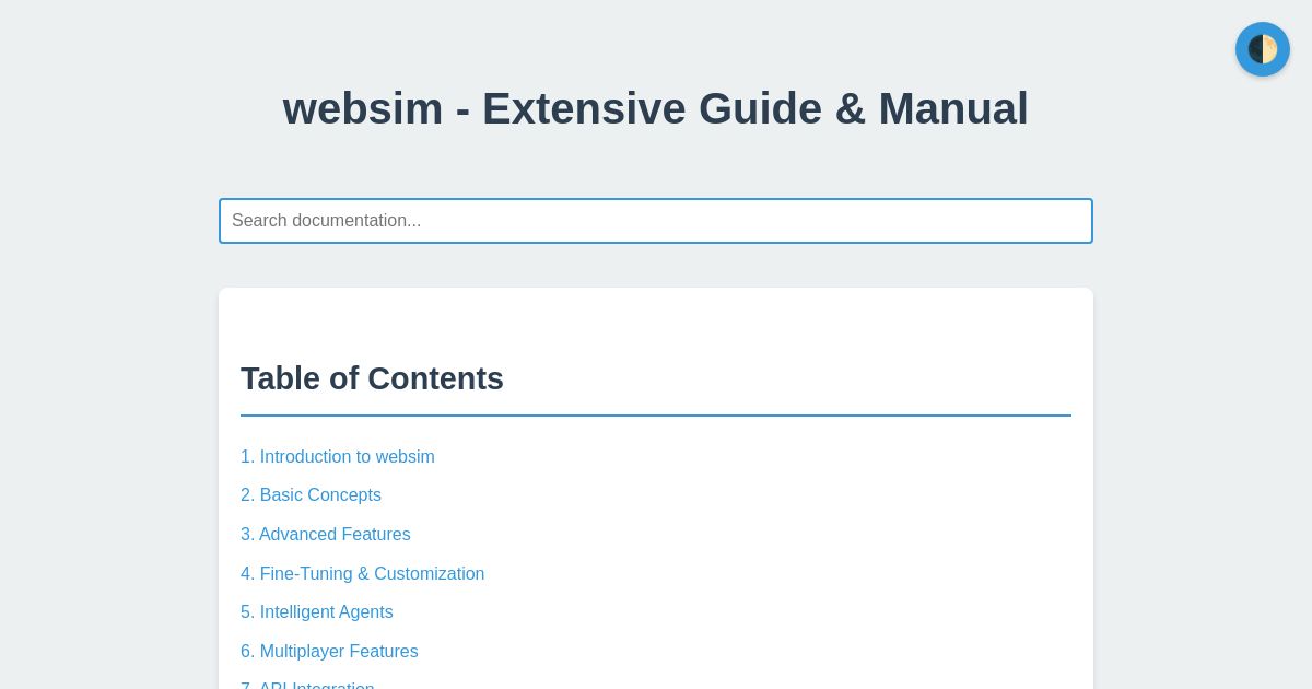 websim - Extensive Guide & Manual