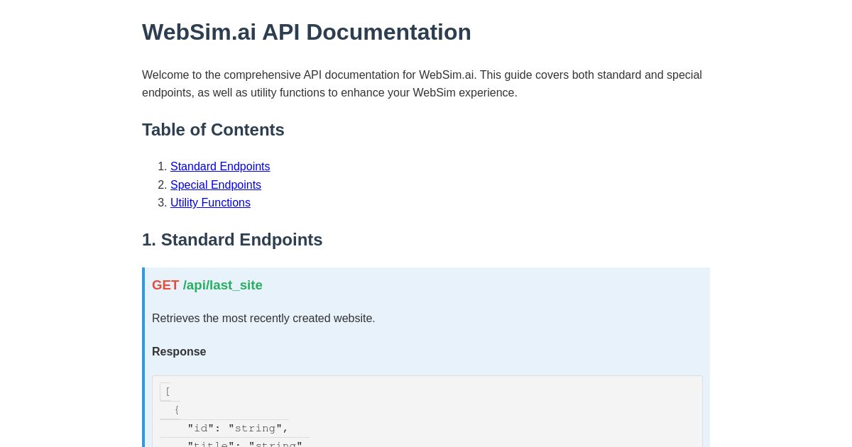 WebSim.ai API Documentation