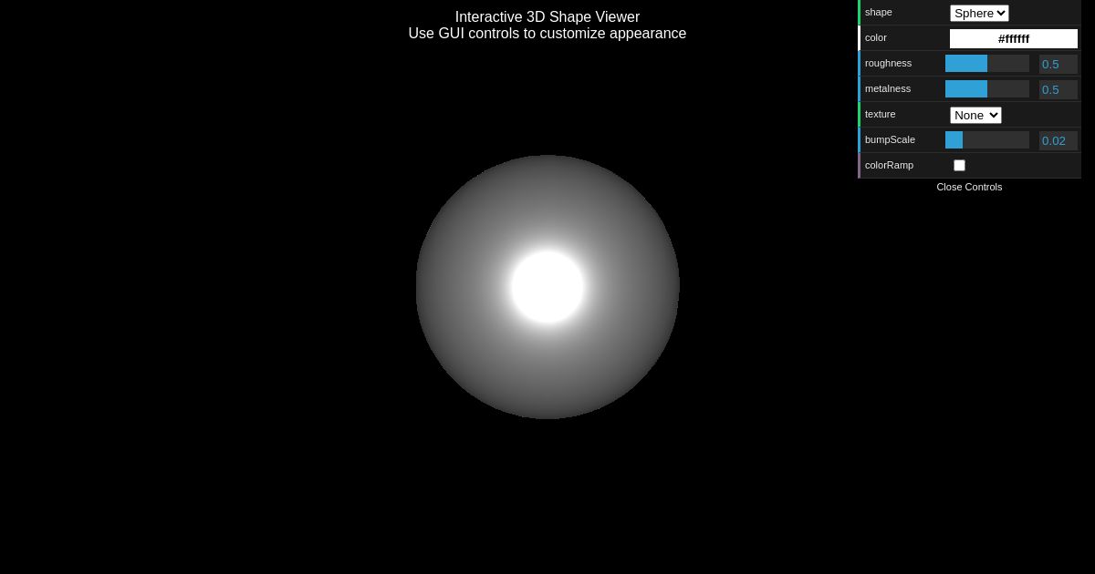 Interactive 3D Shape Viewer