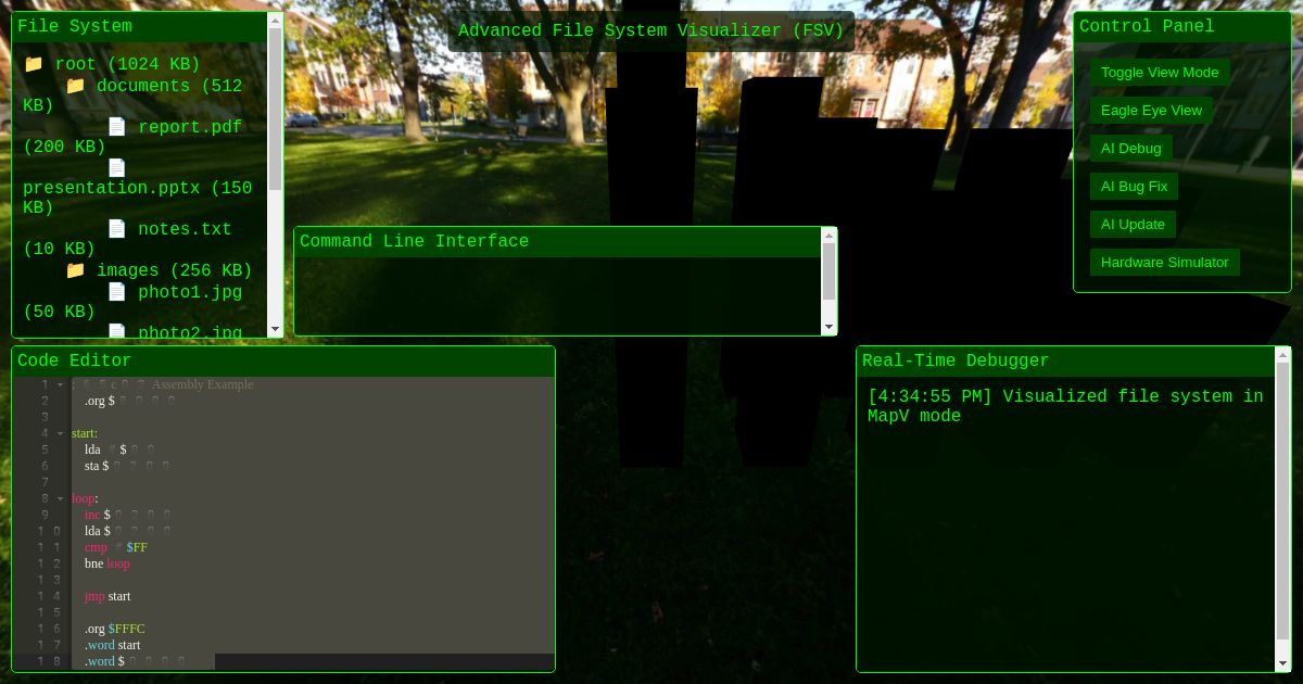Advanced File System Visualizer (FSV) with Real-Time Debugger