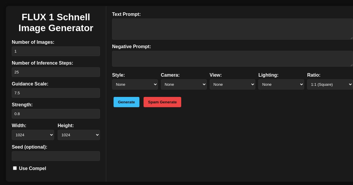 FLUX 1 Schnell Image Generator