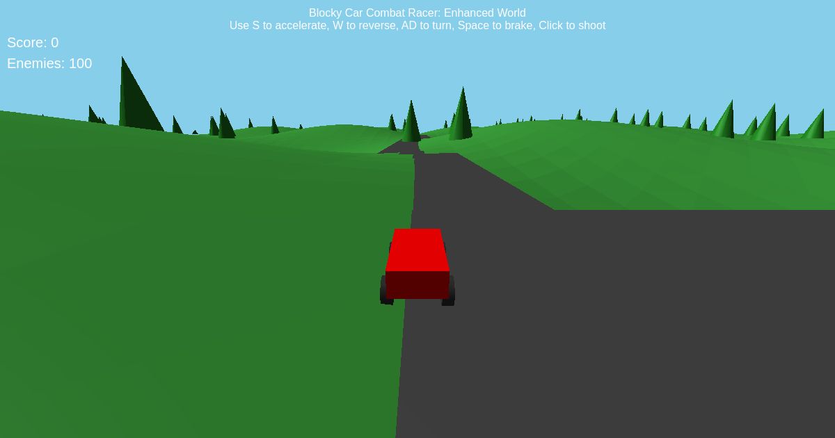Blocky Car Combat Racer: Enhanced World