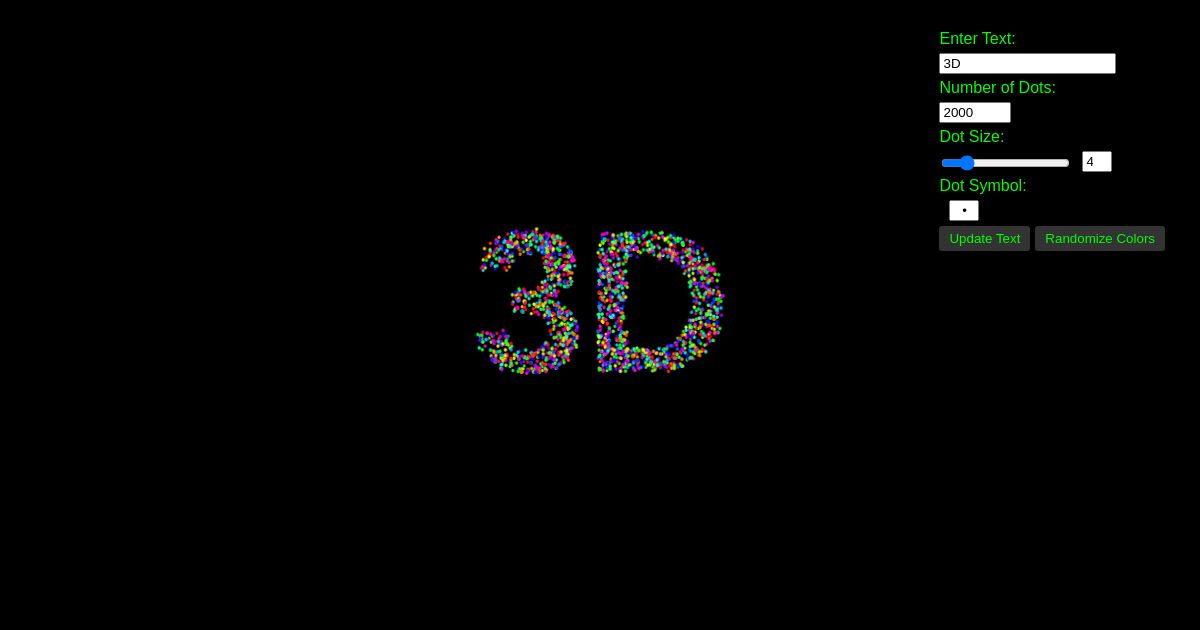 3D Text Shape Generator