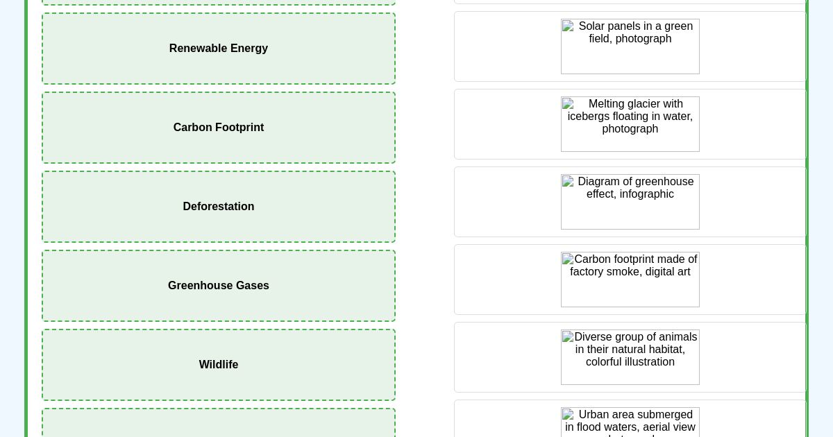 Climate Change Vocabulary Practice - Grade 9