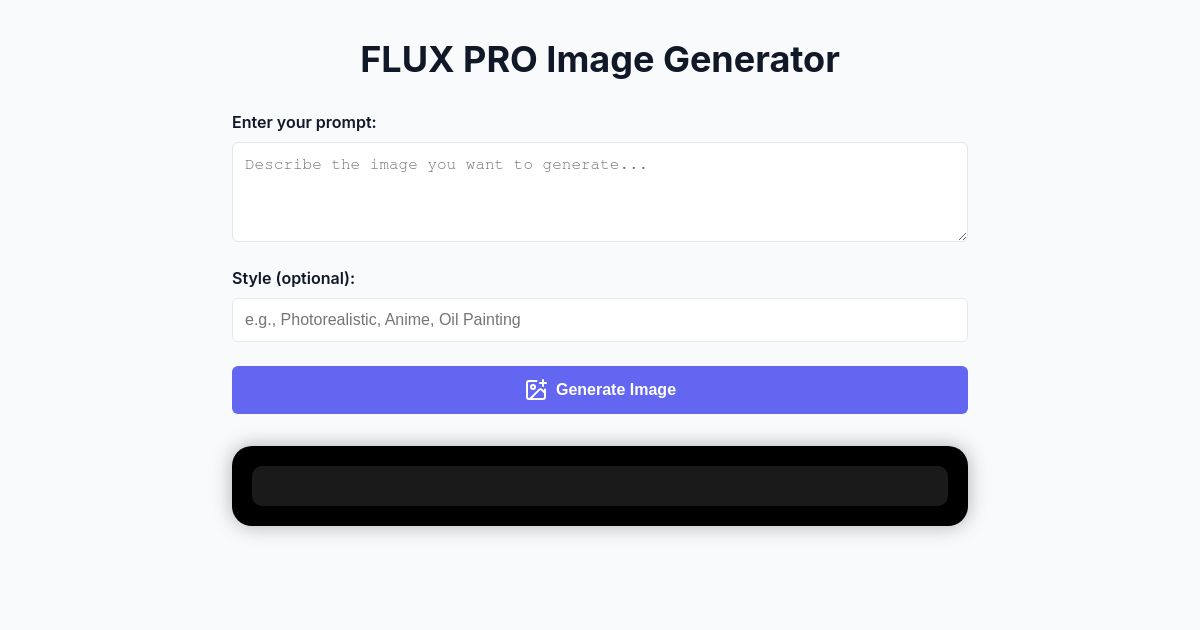 FLUX PRO Image Generator