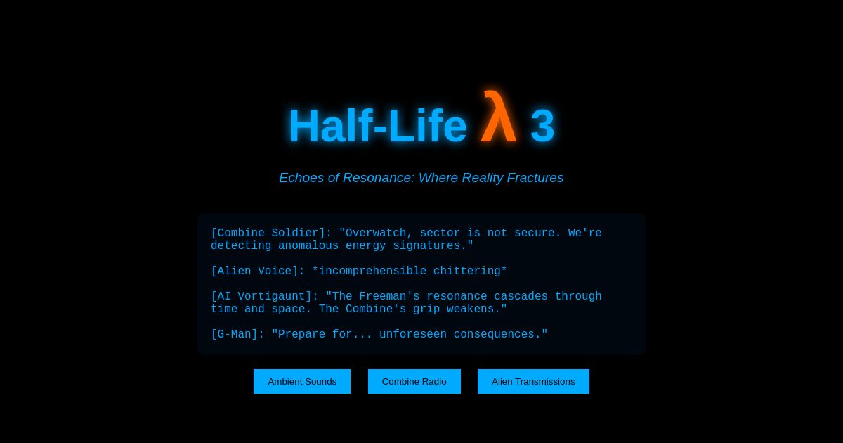 Half-Life 3: Echoes of Resonance
