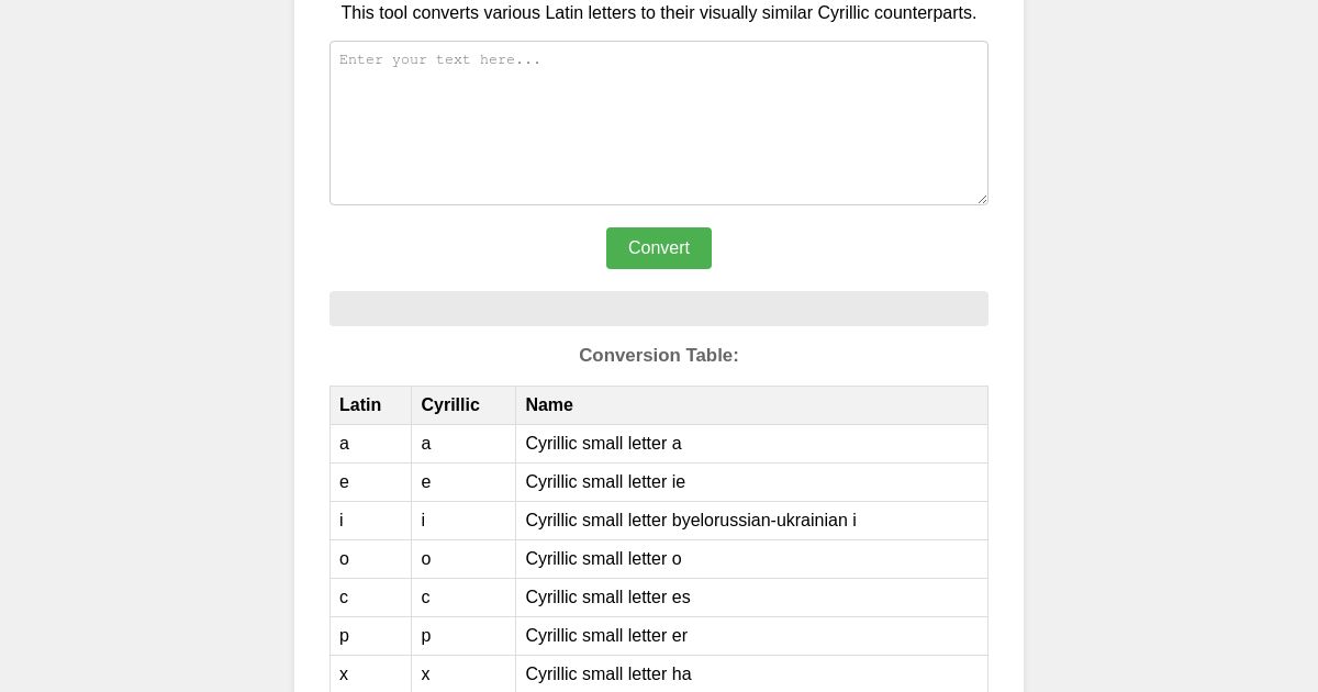 Refined Letter Converter