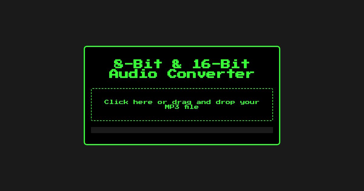 8-Bit & 16-Bit Audio Converter