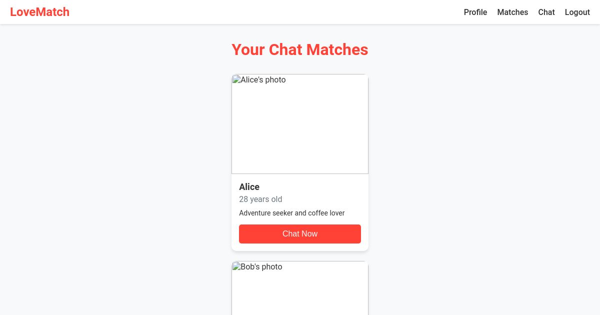 LoveMatch - Chat Matches