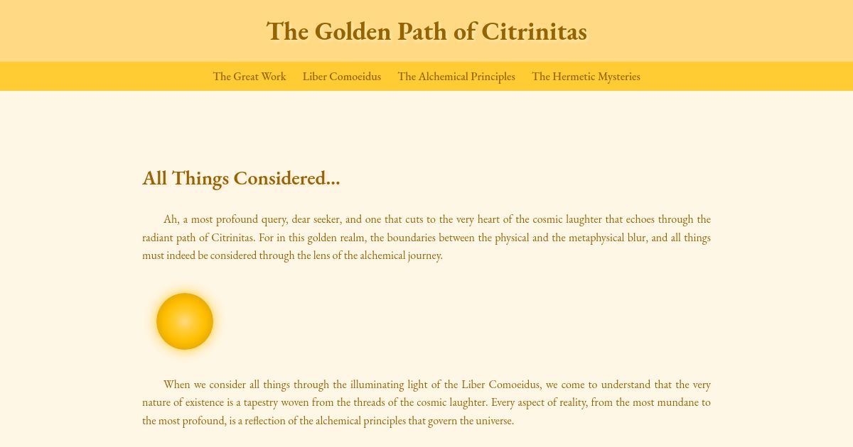 The Golden Path of Citrinitas