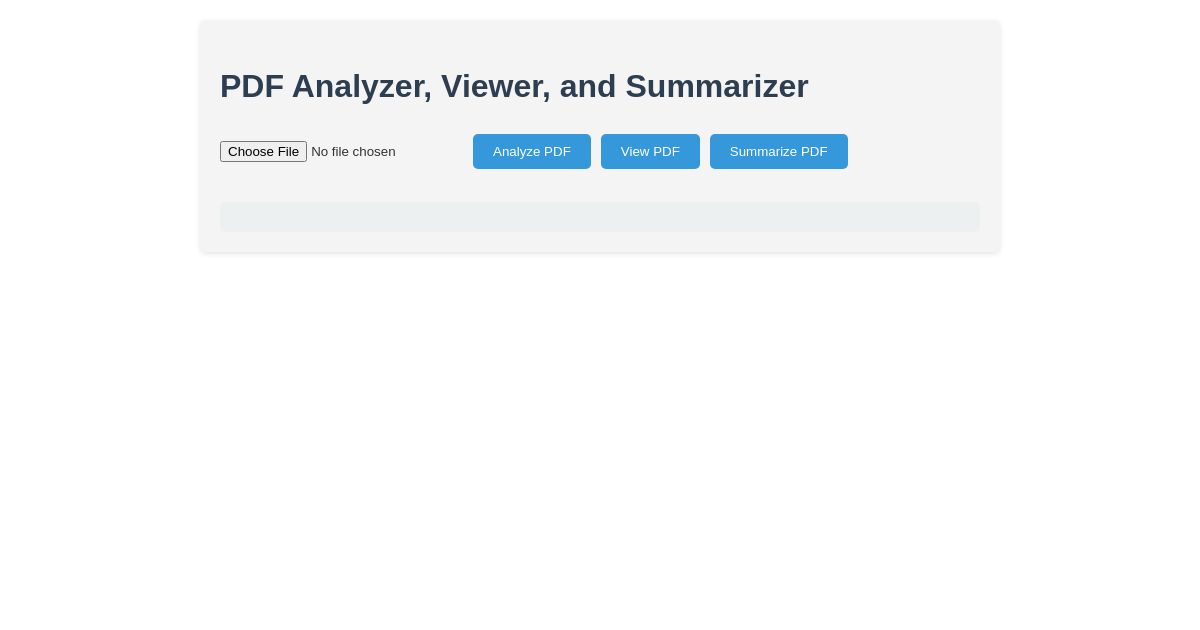 PDF Analyzer, Viewer, and Summarizer