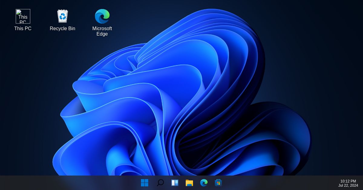 Windows 11 Desktop Simulation