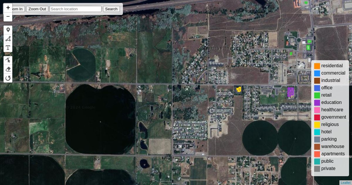 Enhanced Interactive Satellite Map with Detailed Building Information